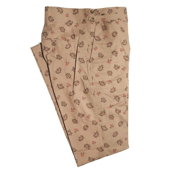 Chiragh Apparel | Pants | Mens Gurkha Pants Beige Red Floral Cotton ...